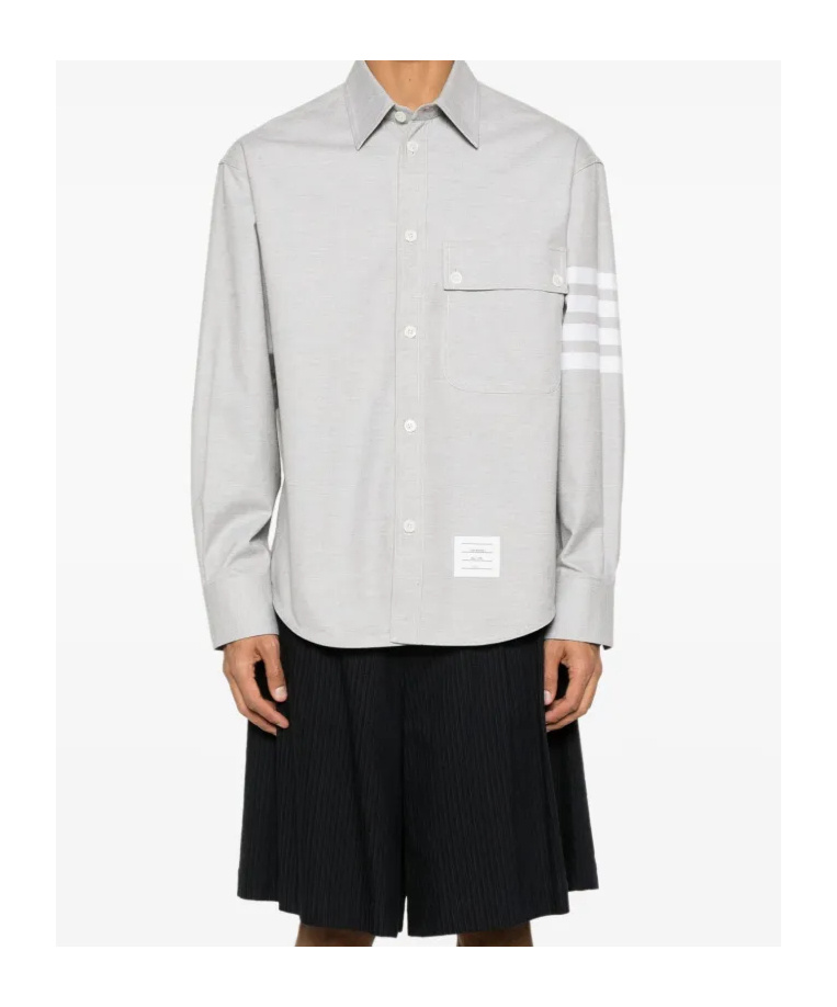 THOM BROWNE Thom Browne 4-Bar Flannel Shirt